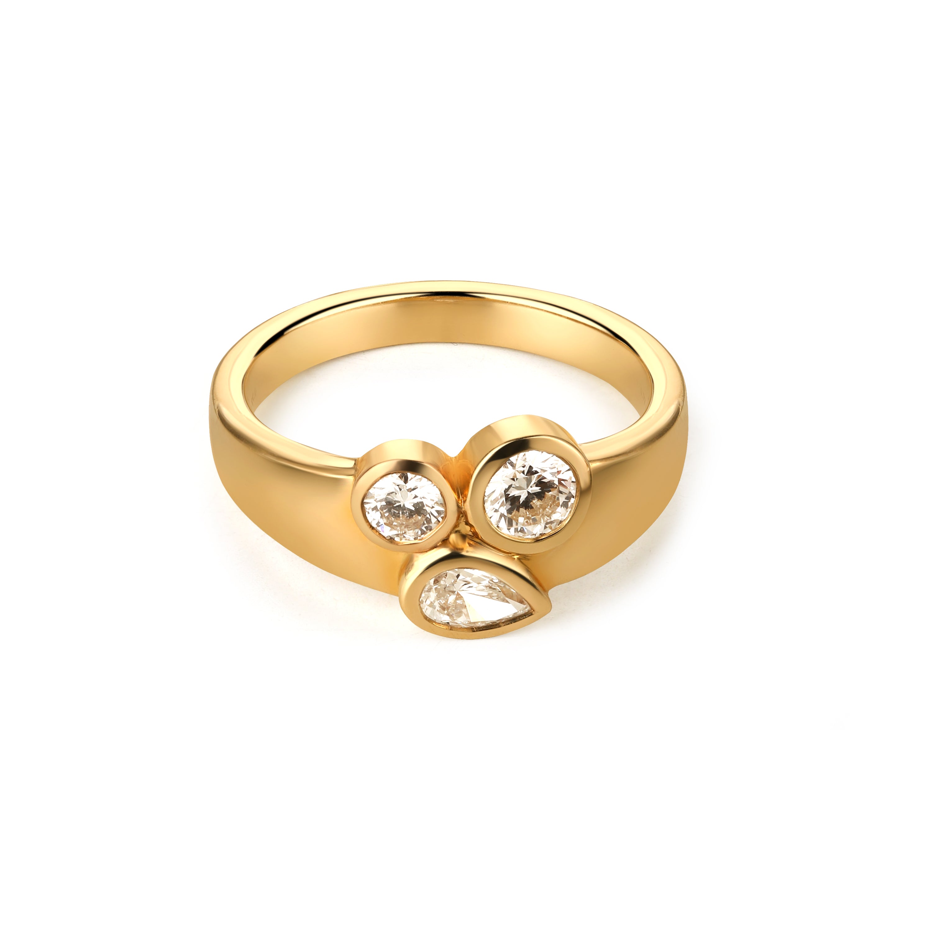 Trinity Spark Ring – Diamond Lleaf